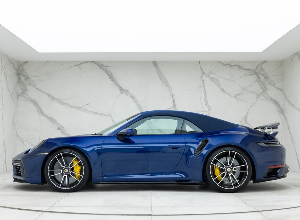 Used Porsche 911 Turbo S Cabriolet (992) for sale | Gentian Blue Metallic
