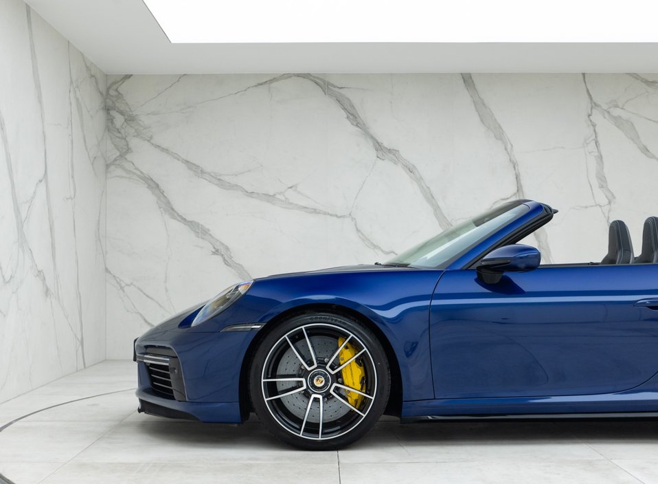 Used Porsche 911 Turbo S Cabriolet (992) for sale | Gentian Blue Metallic