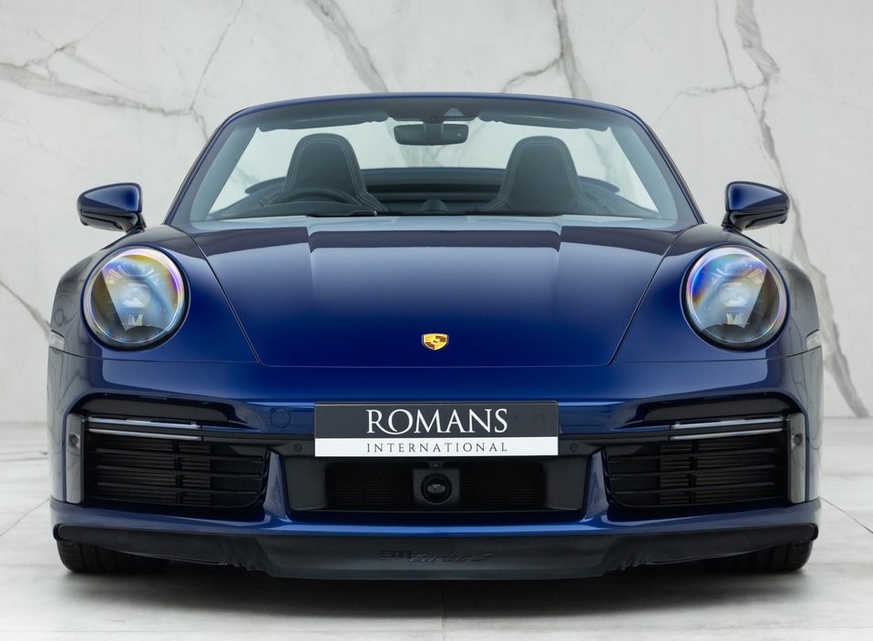 Used Porsche 911 Turbo S Cabriolet (992) for sale | Gentian Blue Metallic