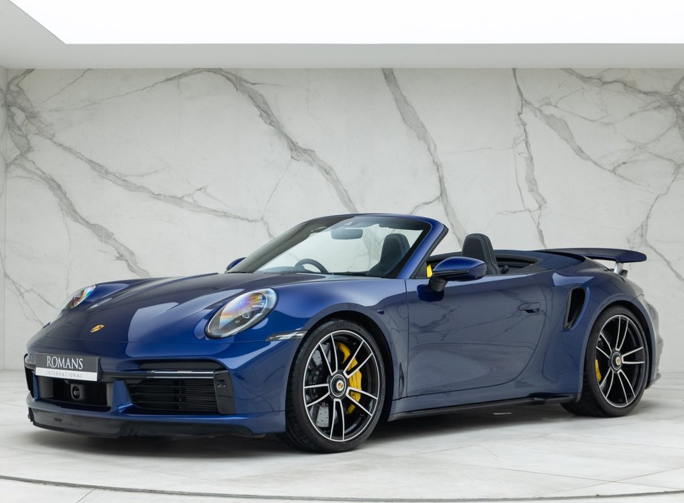 Used Porsche 911 Turbo S Cabriolet (992) for sale | Gentian Blue Metallic
