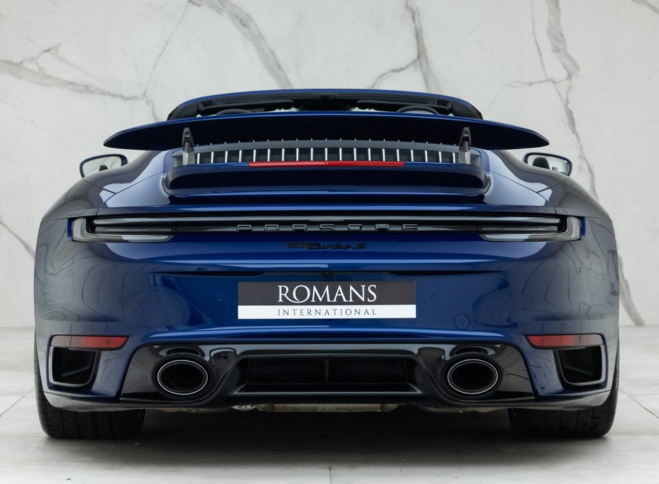 Used Porsche 911 Turbo S Cabriolet (992) for sale | Gentian Blue Metallic